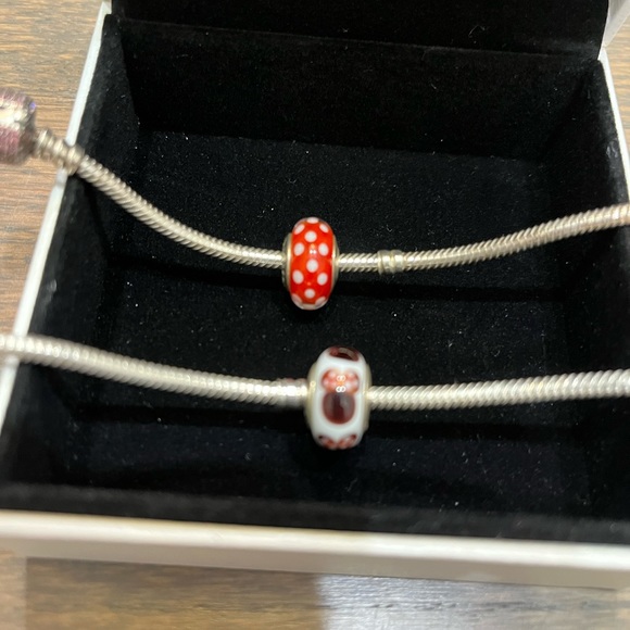 Pandora | Jewelry | Pandora Minnie Mouse Charms And Wristlet | Poshmark